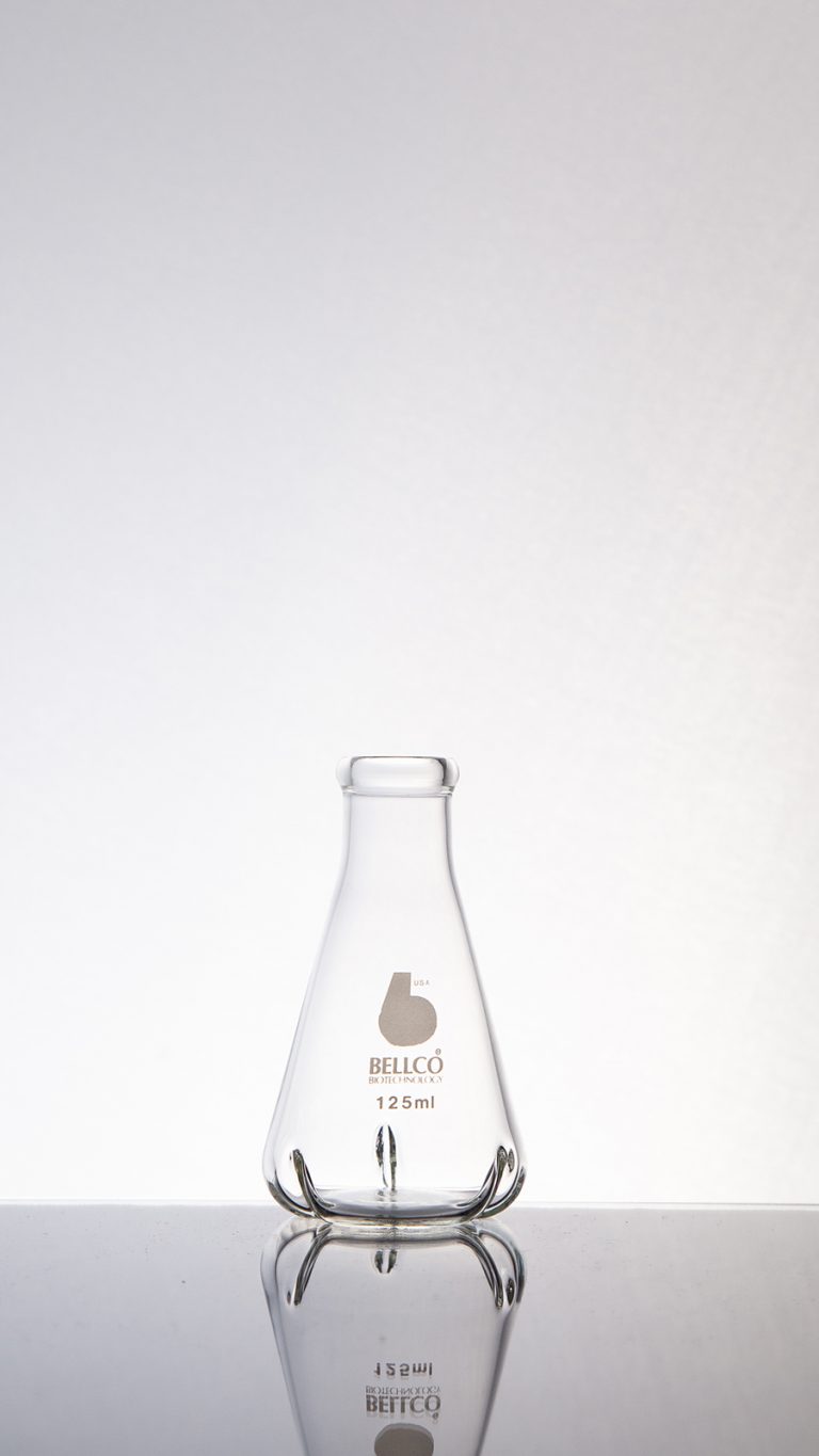 Shake Flask w/ 3 Side Baffles & Break Resistant Lip - Bellco Glass ...