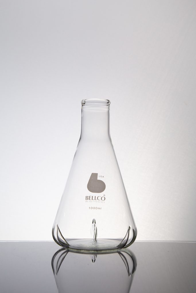 Shake Flask w/ Extra Deep Side Baffles & Break Resistant Lip 1000mL SKU ...