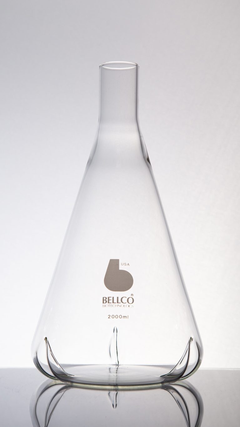 Shake Flask w/ 3 Extra Deep Side Baffles & DeLong Style Neck 2000mL ...