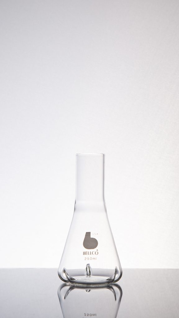 Shake Flask w/ 3 Extra Deep Side Baffles & DeLong Style Neck 250mL 38mm ...