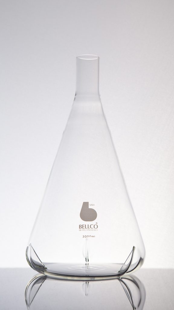 Shake Flask w/ 3 Extra Deep Side Baffles & DeLong Style Neck 3000mL ...