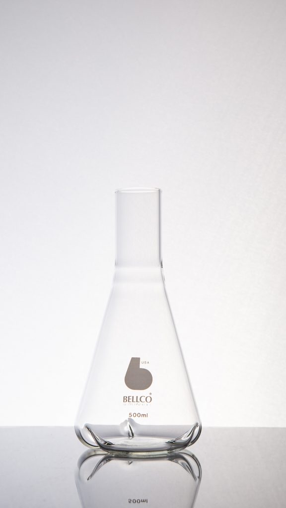 Shake Flask w/ 3 Extra Deep Side Baffles & DeLong Style Neck 500mL 38mm ...