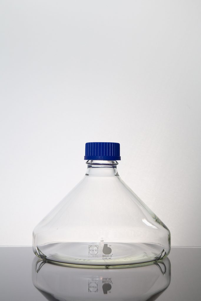 Fernbach Flask w/ 3 Side Baffles & Blue PP Linerless Cap 1800mL SKU ...