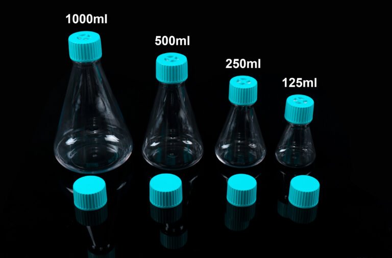 500ml PETG Erlenmeyer Flask, Flat base, Vent Cap, Sterile,1/pk, 12/cs ...