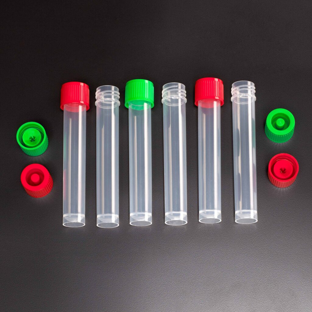 12mL Transport Tube, Red Cap - Bag, Sterile (Caps and Tubes Packed ...