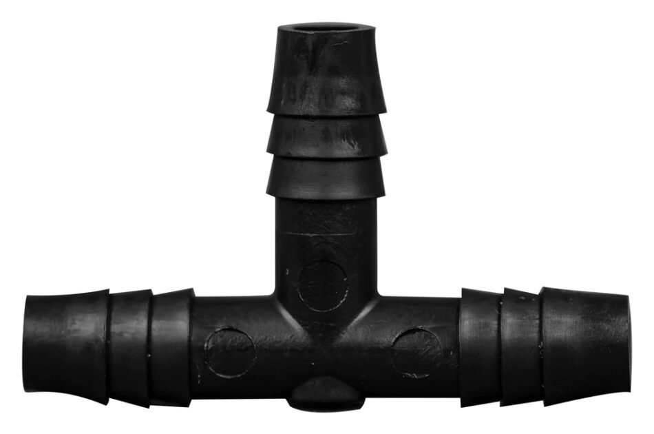 T Connector Fitting Pack, Polyethylene, 3/8" HB x 3/8" HB to 3/8" HB ...